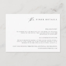 Ellesmere Minimalist Finer Details Enclosure Card | Zazzle