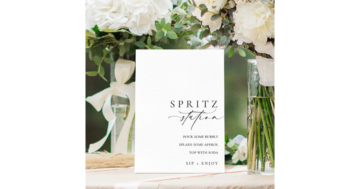 Ellesmere Modern Minimal Spritz Station Foam Board | Zazzle