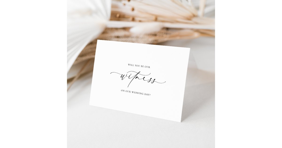 Ellesmere Will You Be Our Witness Proposal Card | Zazzle