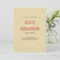 ELLIE Retro Modern Bold Typography Wedding Invitation | Zazzle