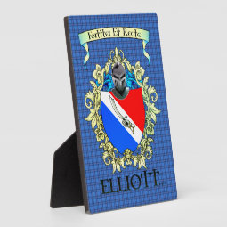 Elliott Crest and Tartan Plaque | Zazzle