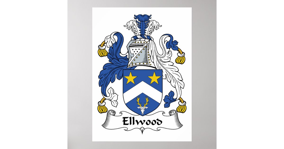 Ellwood Family Crest Poster | Zazzle