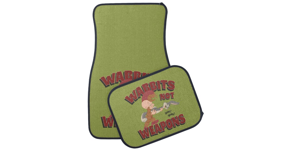 ELMER FUDD™ & BUGS BUNNY™ "Wabbits Not Weapons" Car Floor Mat | Zazzle