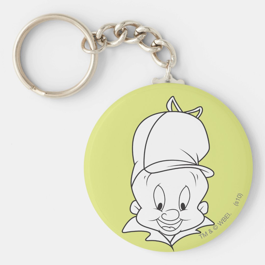 ELMER FUDD™ Head Shot Keychain | Zazzle