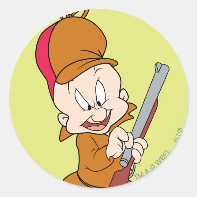 ELMER FUDD™ Ready to Hunt Classic Round Sticker | Zazzle