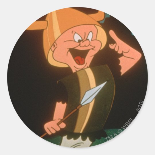 ELMER FUDD™ Viking Classic Round Sticker | Zazzle.com