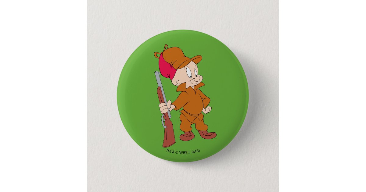 ELMER FUDD™ | With Gun Button | Zazzle