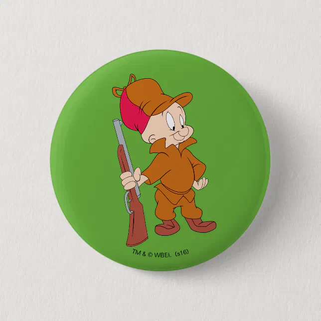 ELMER FUDD™ | With Gun Button | Zazzle