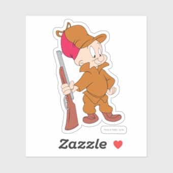 ELMER FUDD™ | With Gun Sticker | Zazzle