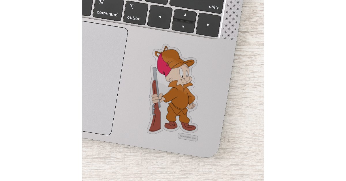 ELMER FUDD™ | With Gun Sticker | Zazzle