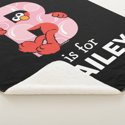 Elmo Alphabet | B Bubbles Sherpa Blanket | Zazzle