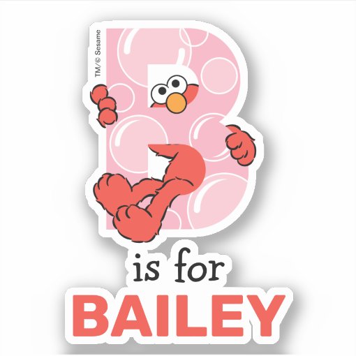 Elmo Alphabet | B Bubbles Sticker | Zazzle
