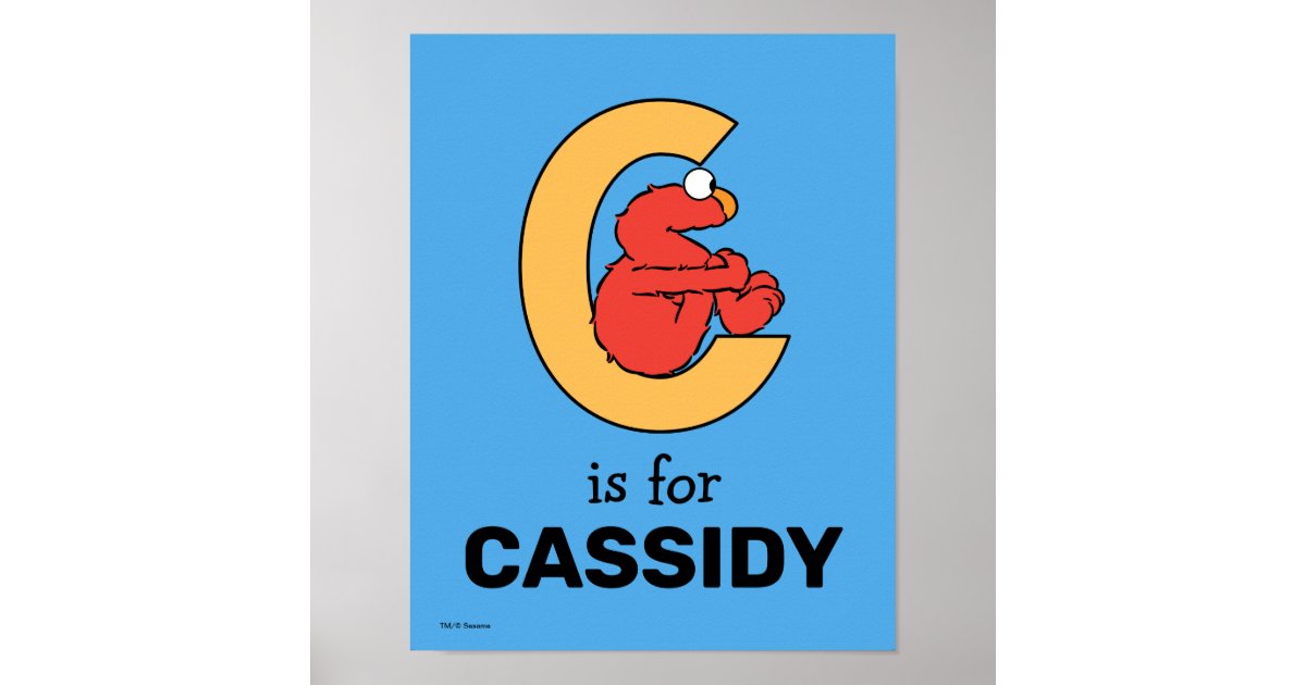 Elmo Alphabet | C Orange Poster | Zazzle