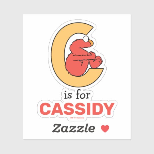 Elmo Alphabet | C Orange Sticker | Zazzle.com