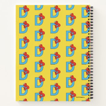 Elmo Alphabet | D Blue Notebook | Zazzle