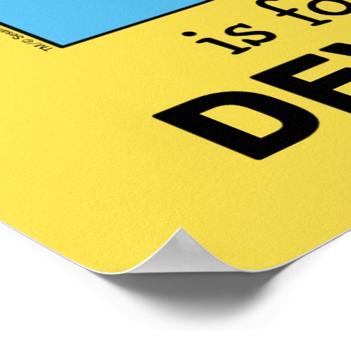 Elmo Alphabet | D Blue Poster | Zazzle