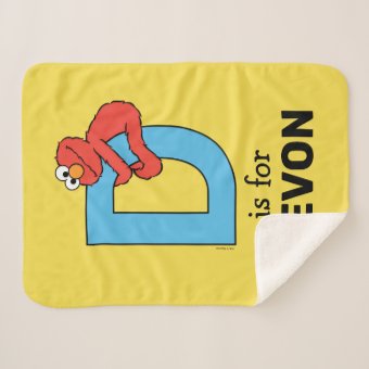 Elmo Alphabet | D Blue Sherpa Blanket | Zazzle