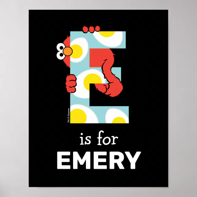 Elmo Alphabet | E Eggs Poster | Zazzle