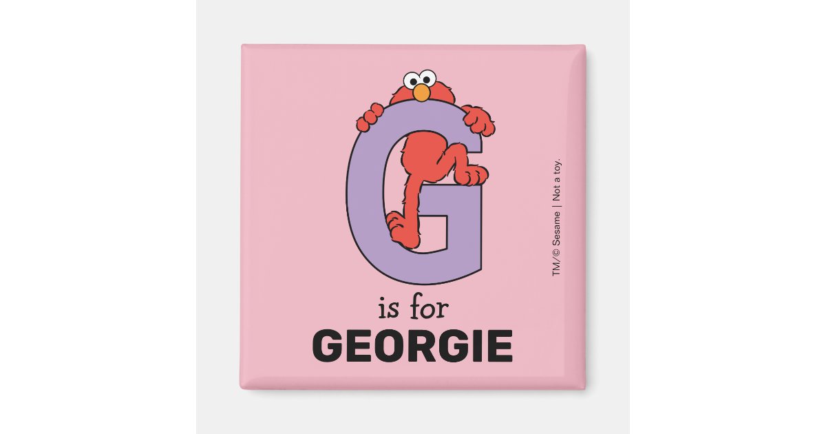 Elmo Alphabet | G Purple Magnet | Zazzle