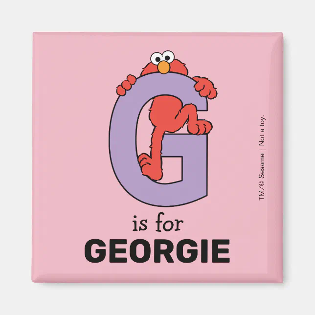 Elmo Alphabet | G Purple Magnet | Zazzle