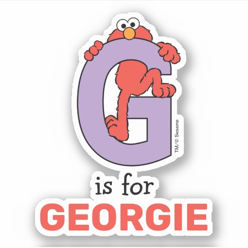 Elmo Alphabet | G Purple Sticker | Zazzle