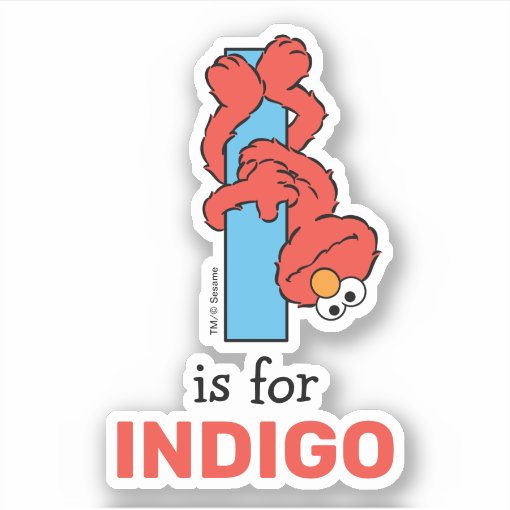 Elmo Alphabet | I Blue Sticker | Zazzle