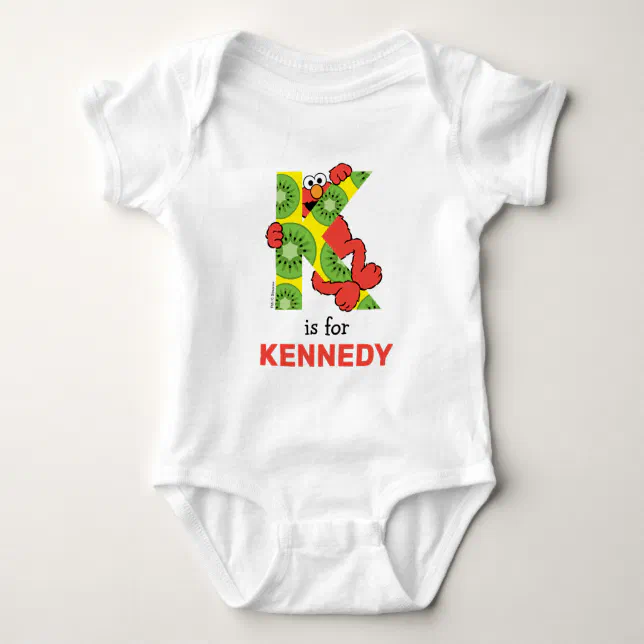 Elmo Alphabet | K Kiwi Baby Bodysuit | Zazzle