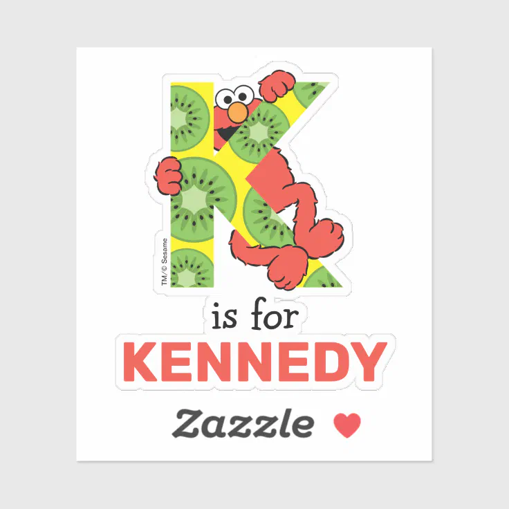 Elmo Alphabet | K Kiwi Sticker | Zazzle