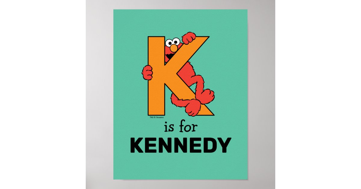 Elmo Alphabet | K Orange Poster | Zazzle