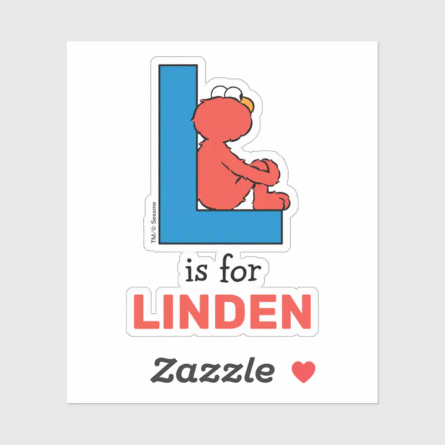 Elmo Alphabet | L Blue Sticker | Zazzle