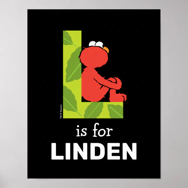 Elmo Alphabet | L Leaf Poster | Zazzle