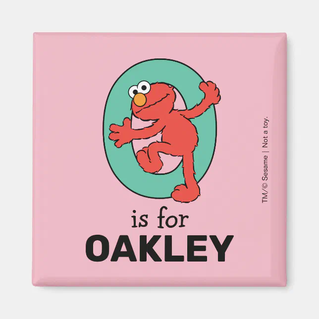 Elmo Alphabet | O Teal Magnet | Zazzle