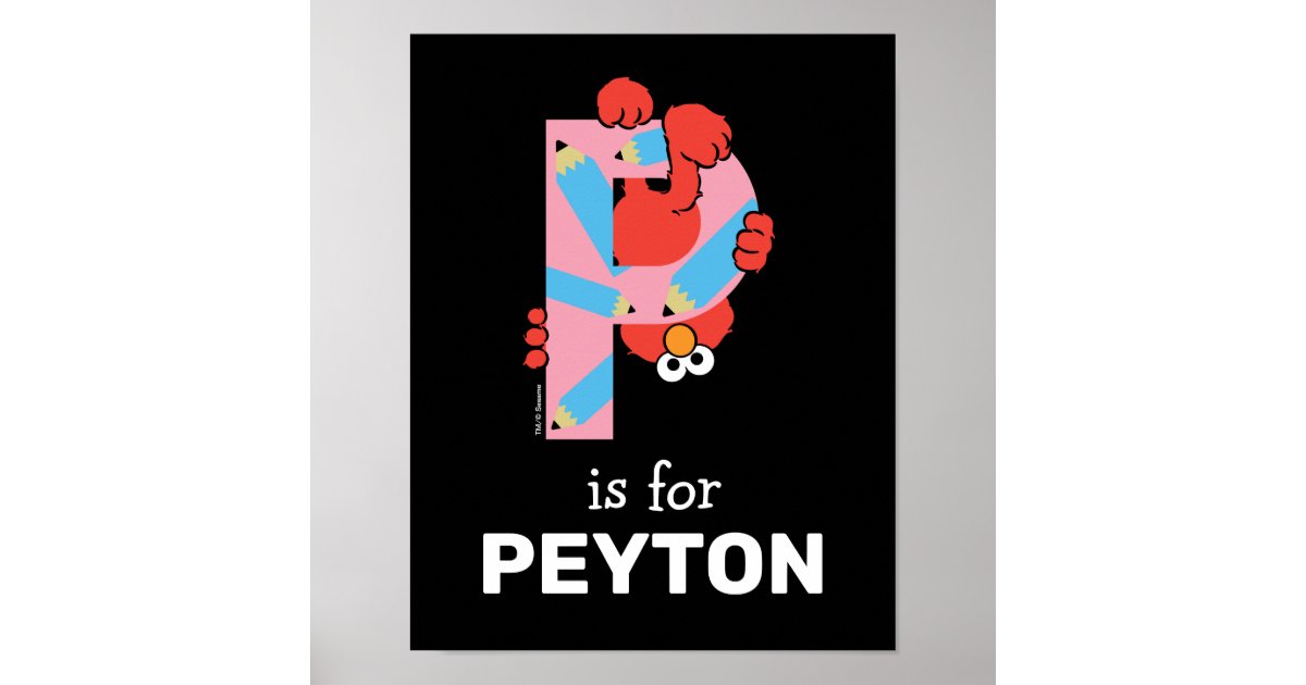 Elmo Alphabet | P Pencil Poster | Zazzle