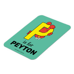 Elmo Alphabet | P Yellow Magnet | Zazzle