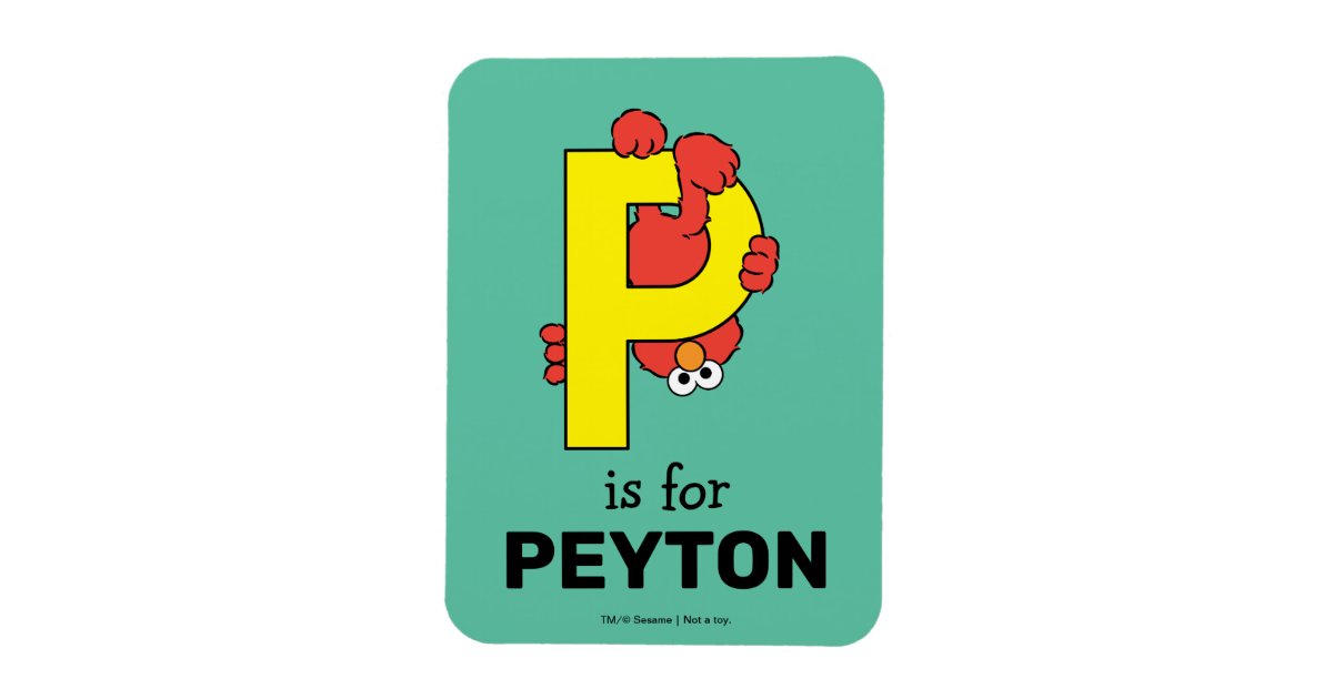 Elmo Alphabet | P Yellow Magnet | Zazzle