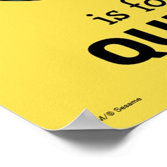 Elmo Alphabet | Q Blue Poster | Zazzle