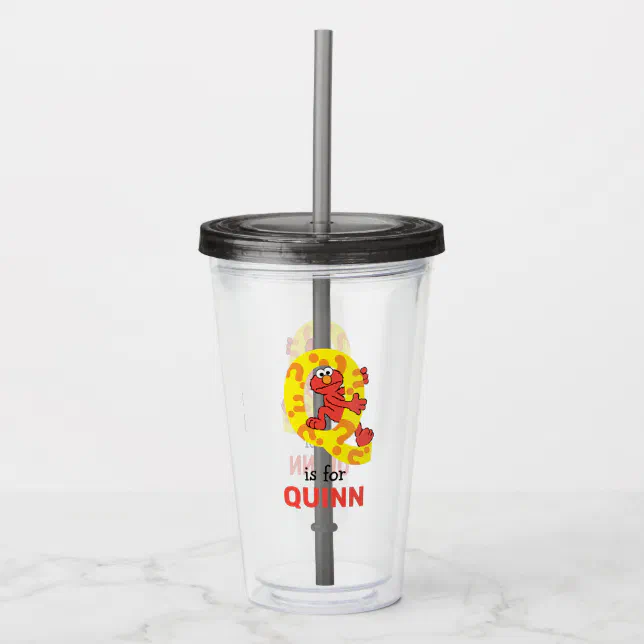 Elmo Alphabet | Q Question Mark Acrylic Tumbler | Zazzle