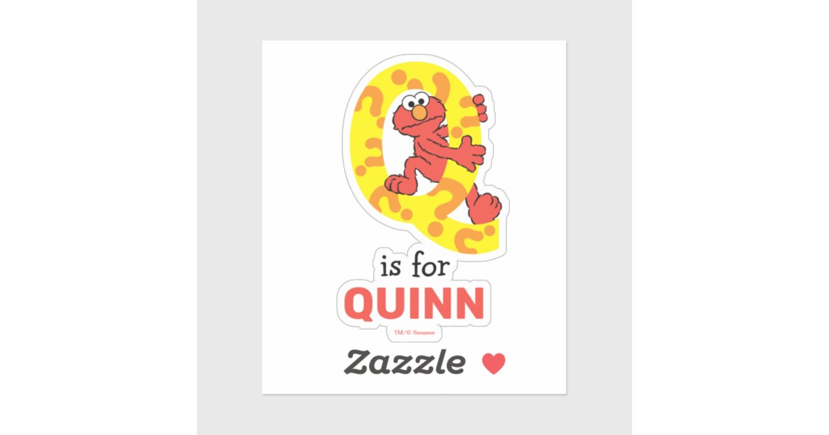 Elmo Alphabet | Q Question Mark Sticker | Zazzle