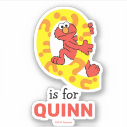 Elmo Alphabet | Q Question Mark Sticker | Zazzle