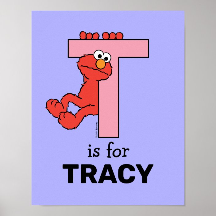 Elmo Alphabet | T Pink Poster | Zazzle.com
