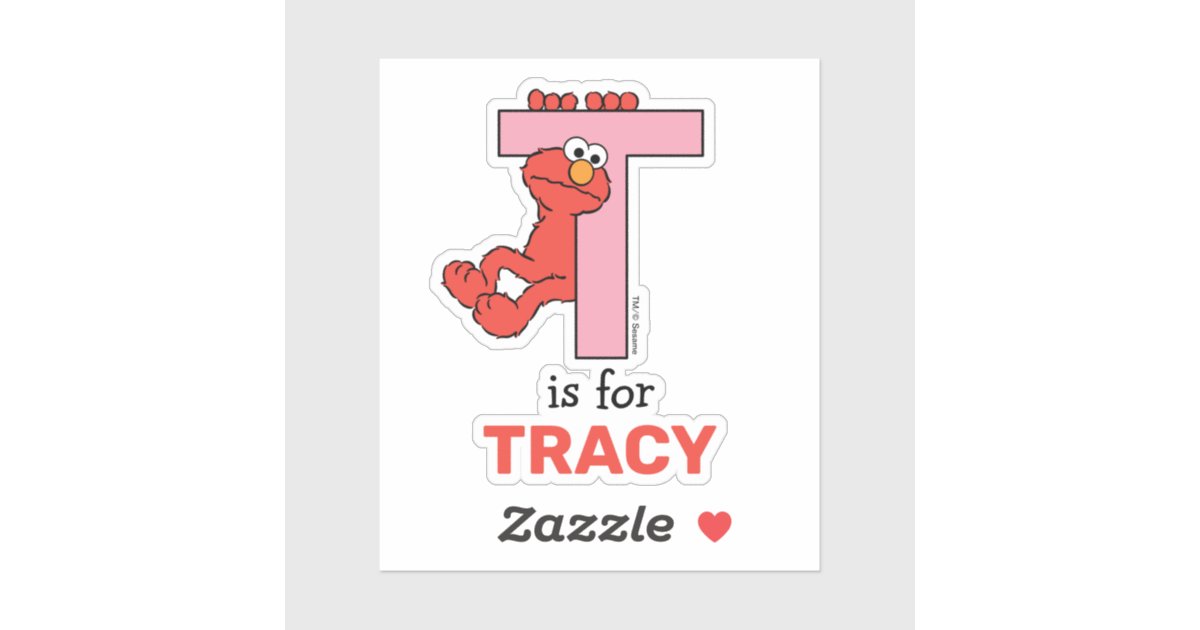 Elmo Alphabet | T Pink Sticker | Zazzle