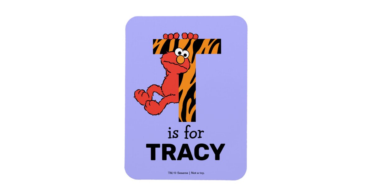Elmo Alphabet | T Tiger Magnet | Zazzle