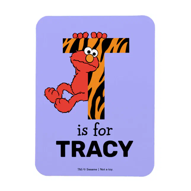 Elmo Alphabet | T Tiger Magnet | Zazzle