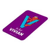 Elmo Alphabet | V Blue Magnet | Zazzle