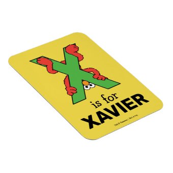 Elmo Alphabet | X Green Magnet | Zazzle