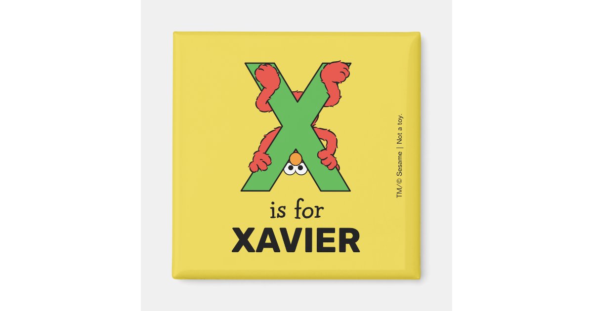 Elmo Alphabet | X Green Magnet | Zazzle