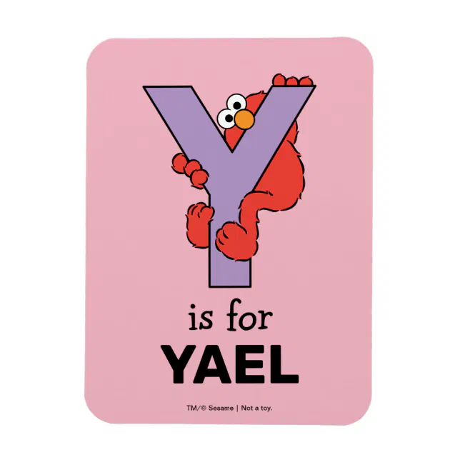 Elmo Alphabet | Y Purple Magnet | Zazzle