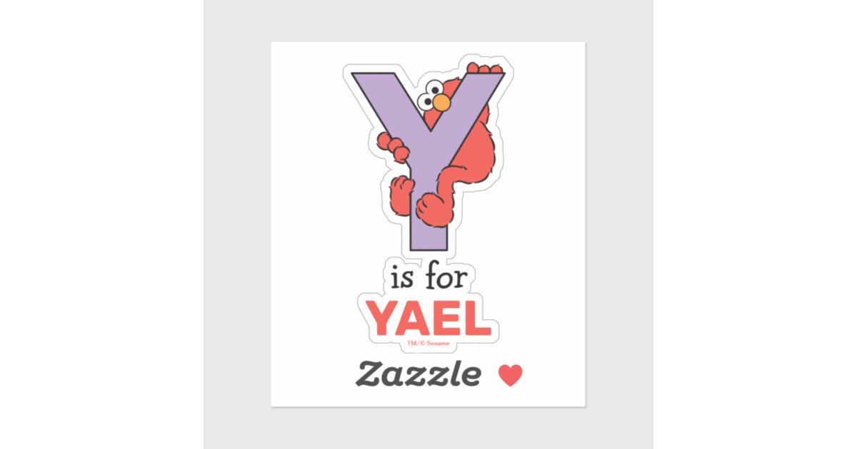 Elmo Alphabet | Y Purple Sticker | Zazzle