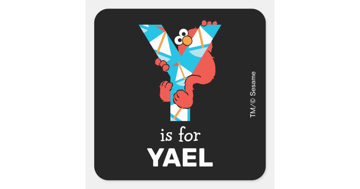 Elmo Alphabet | Y Yacht Square Sticker | Zazzle