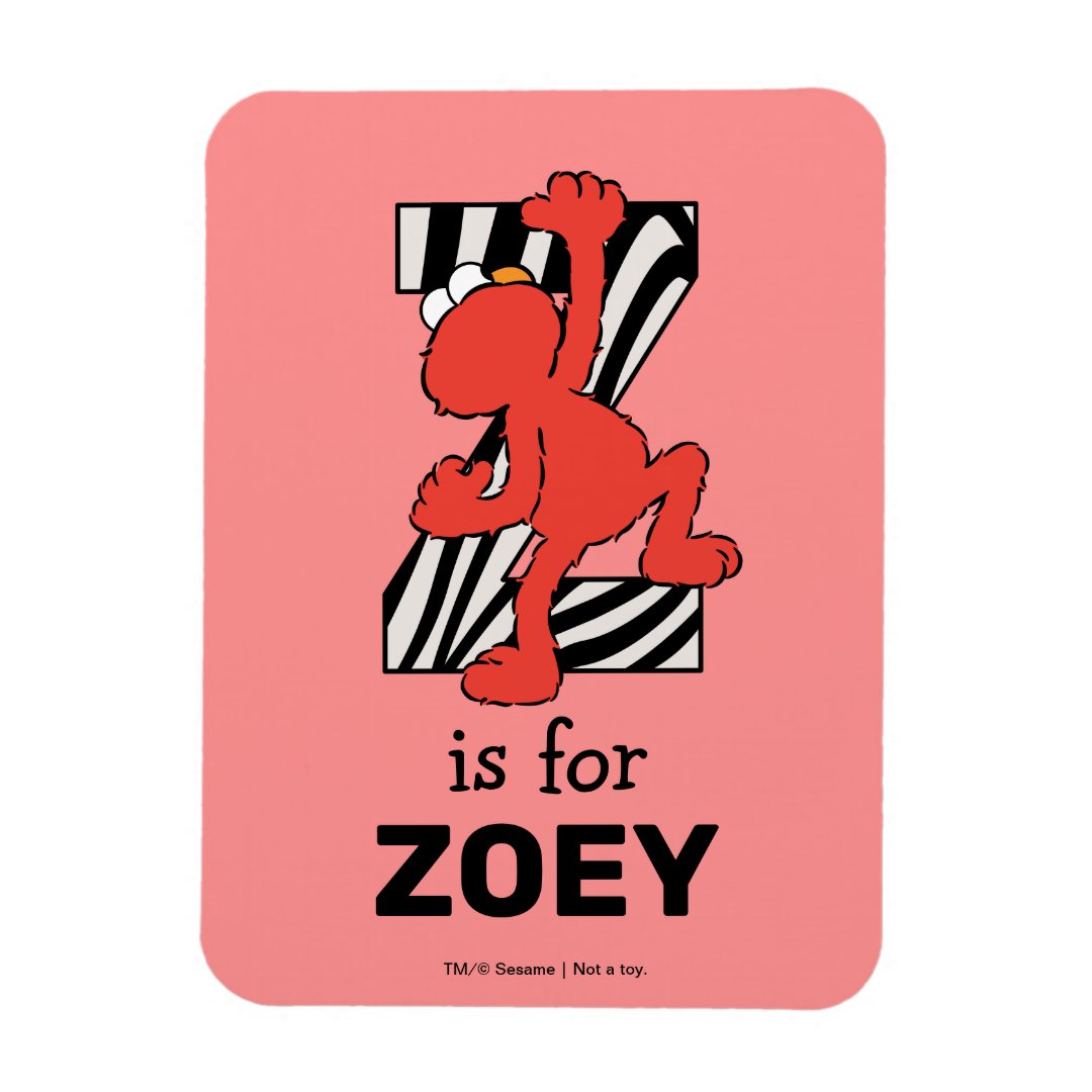 Elmo Alphabet | Z Zebra Magnet | Zazzle